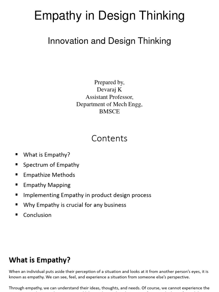 2-Empathy in Design Thinking | Download Free PDF | Empathy | Design ...