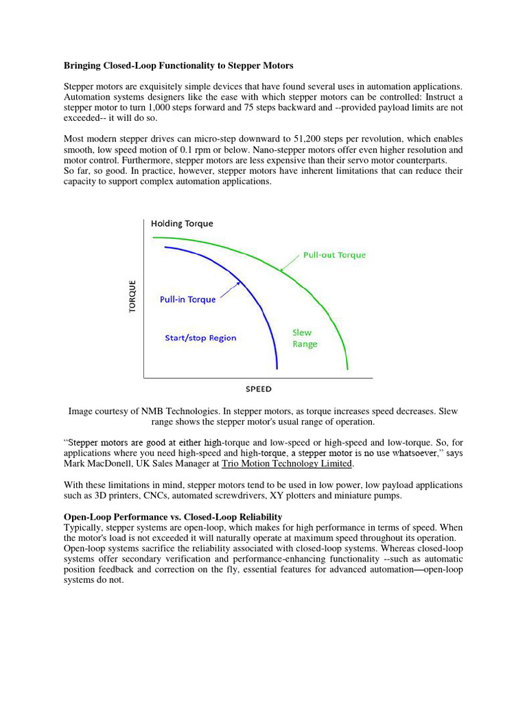 6 - Closed-Loop Functionality To Stepper Motors | PDF | Electric Motor | Feedback