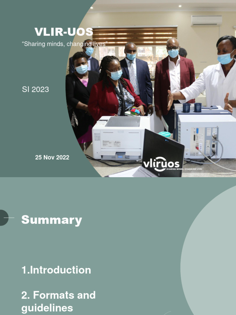 SI 2023 Call Annex 1 - Formulation Guidelines | PDF
