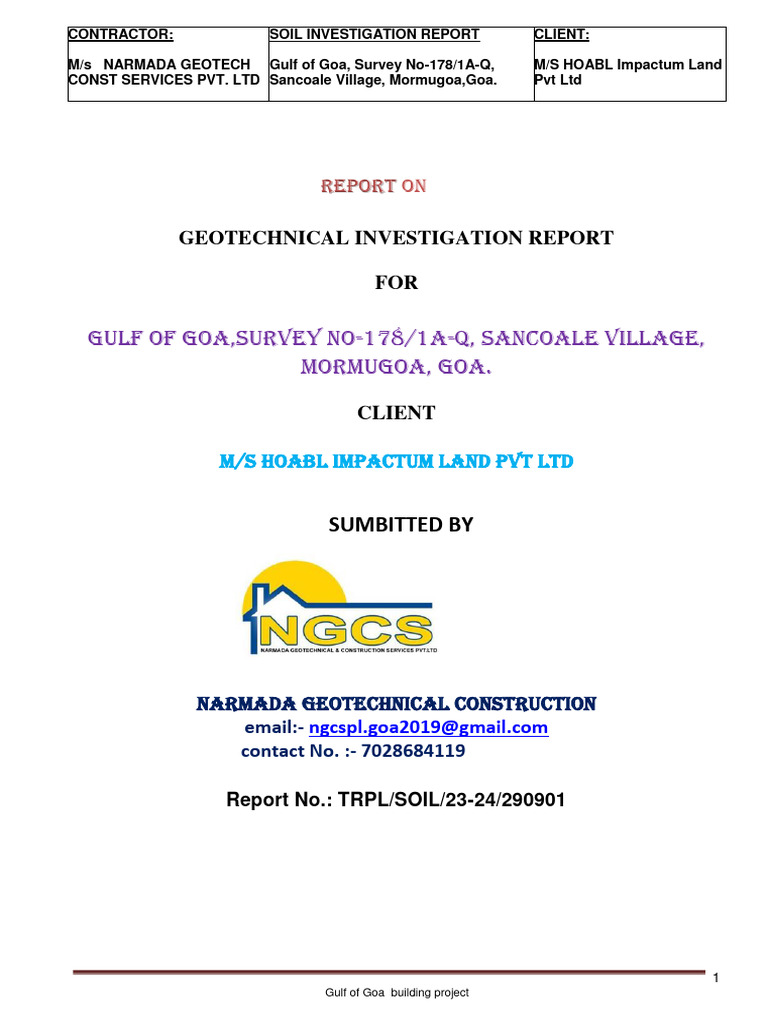 Geotechnical Report27 07 23 Pdf Geotechnical Engineering Borehole