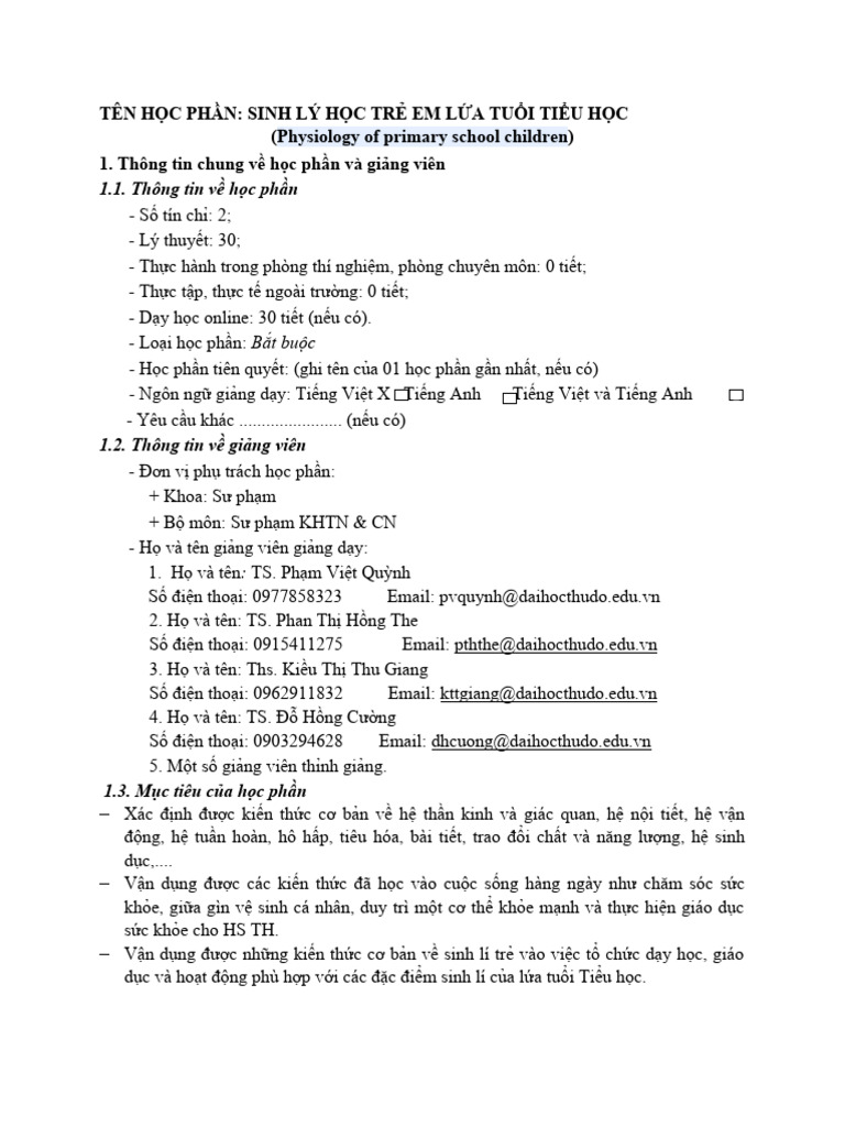 25. Sinh lí học trẻ em lứa tuổi tiểu học | PDF