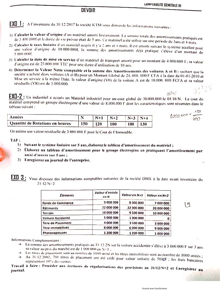 Devoirs & Examens L2 Eco-Gest S3 - 1 | PDF