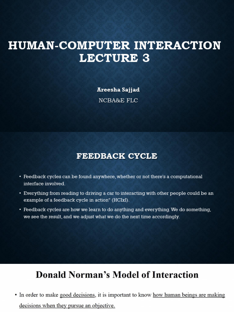 Lecture 3 HCI | PDF