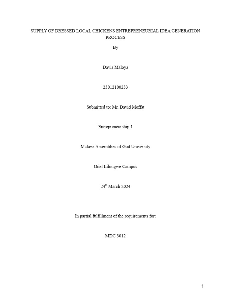 Assignment 2 Davis Pdf Entrepreneurship Creativity 5233