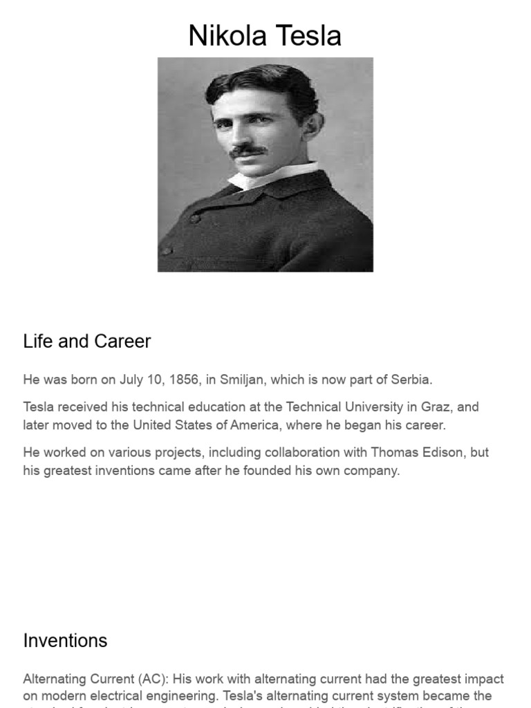 Nikola Tesla | PDF