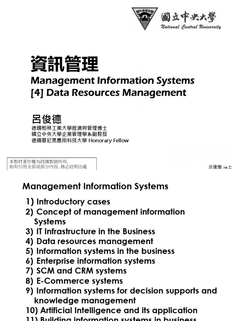 Data Resources Management | PDF