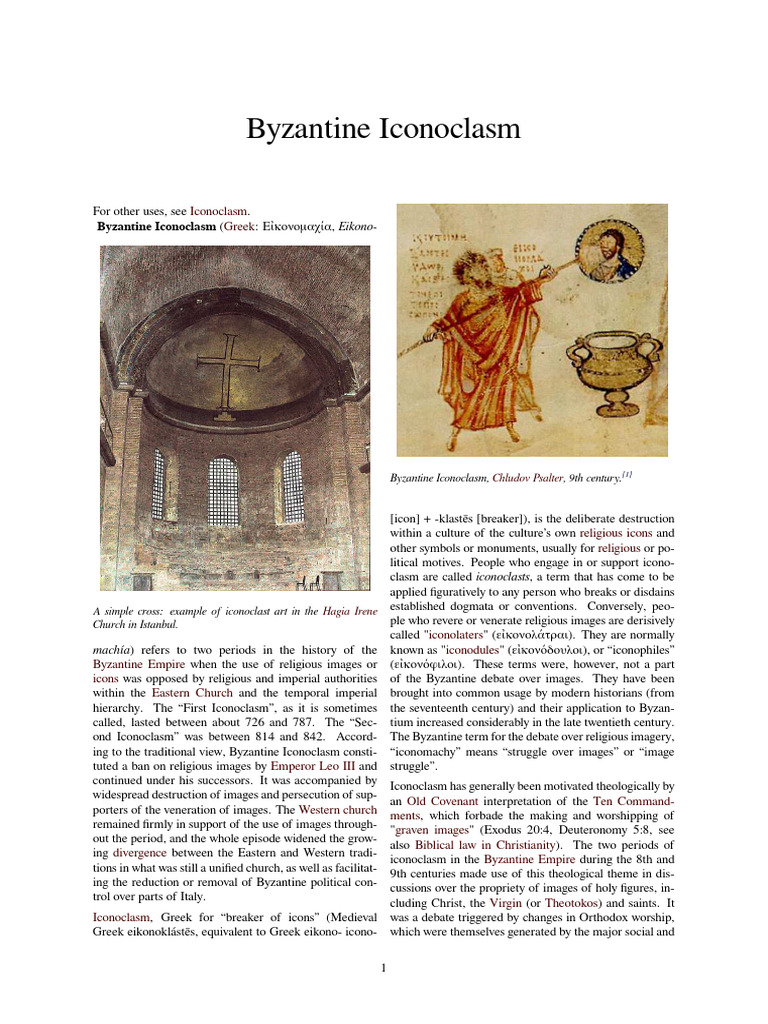 Byzantine Iconoclasm | Download Free PDF | Icon