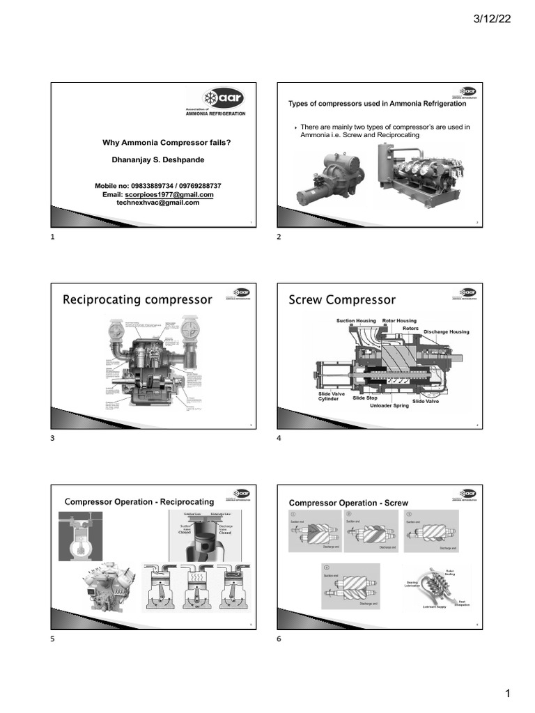 Ammonia Compressor | PDF | Pump | Bearing (Mechanical)