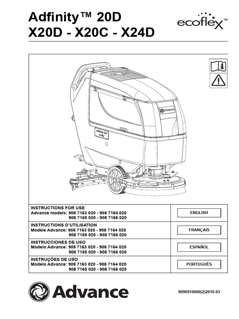 Advance Adfinity 20D Ecoflex Operator Manual | PDF | Battery Charger ...