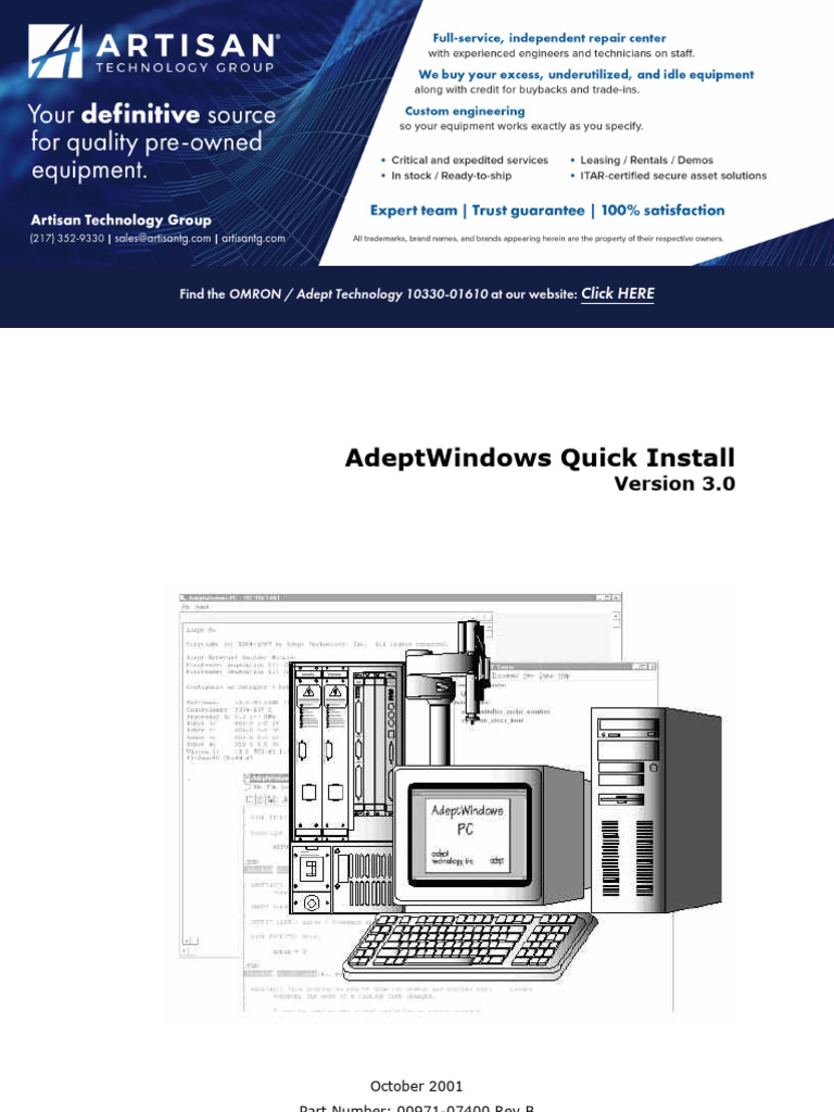 Adept Technology AdeptWindows Quick Install Manual Manual 20174411125 | PDF | Ip Address ...