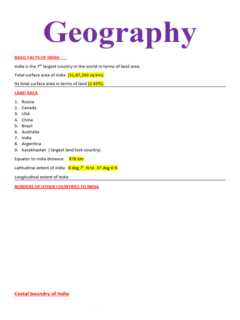 Geography | PDF | Himalayas | Earth Sciences