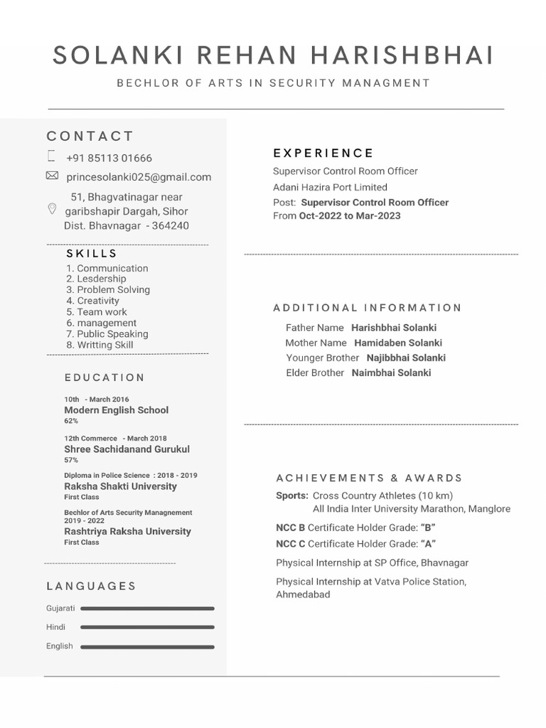 Rehan Solanki CV | PDF