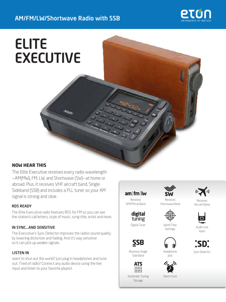 SpecSheet Elite Executive 072621 | PDF | Frequency Modulation | Radio