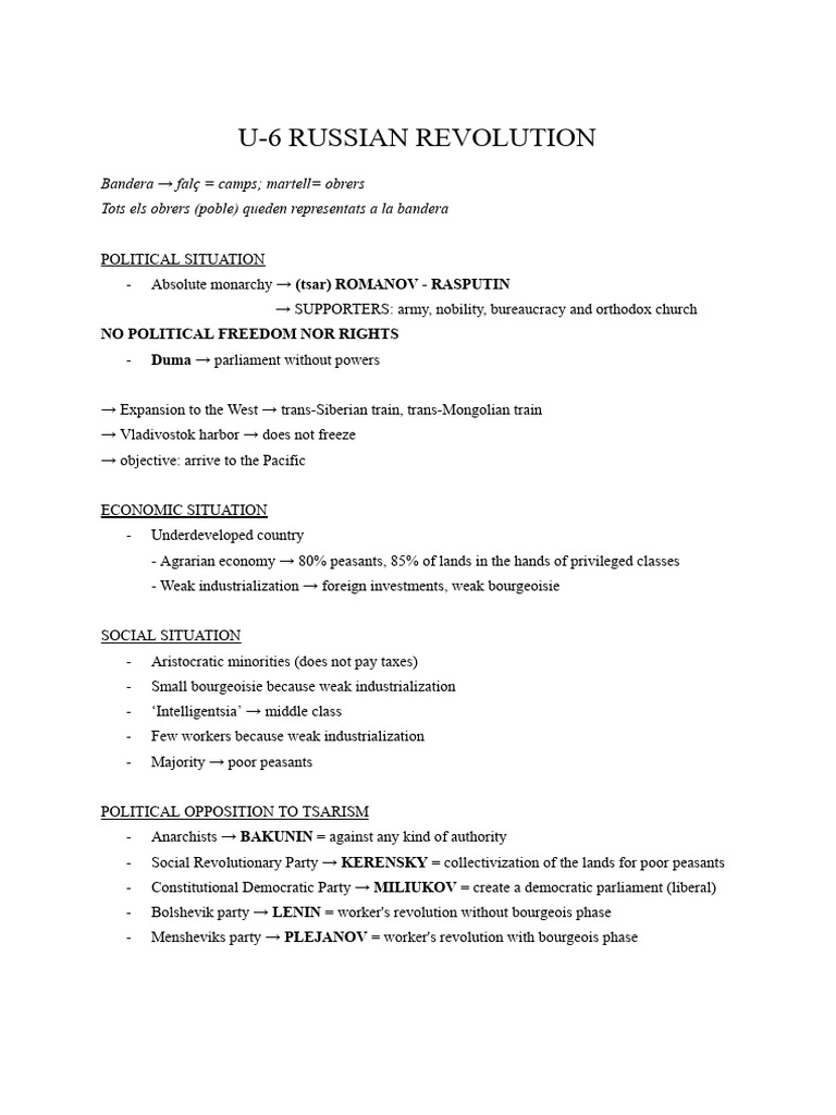 Russian Revolution Overview and Key Events | PDF | Communist Party Of ...