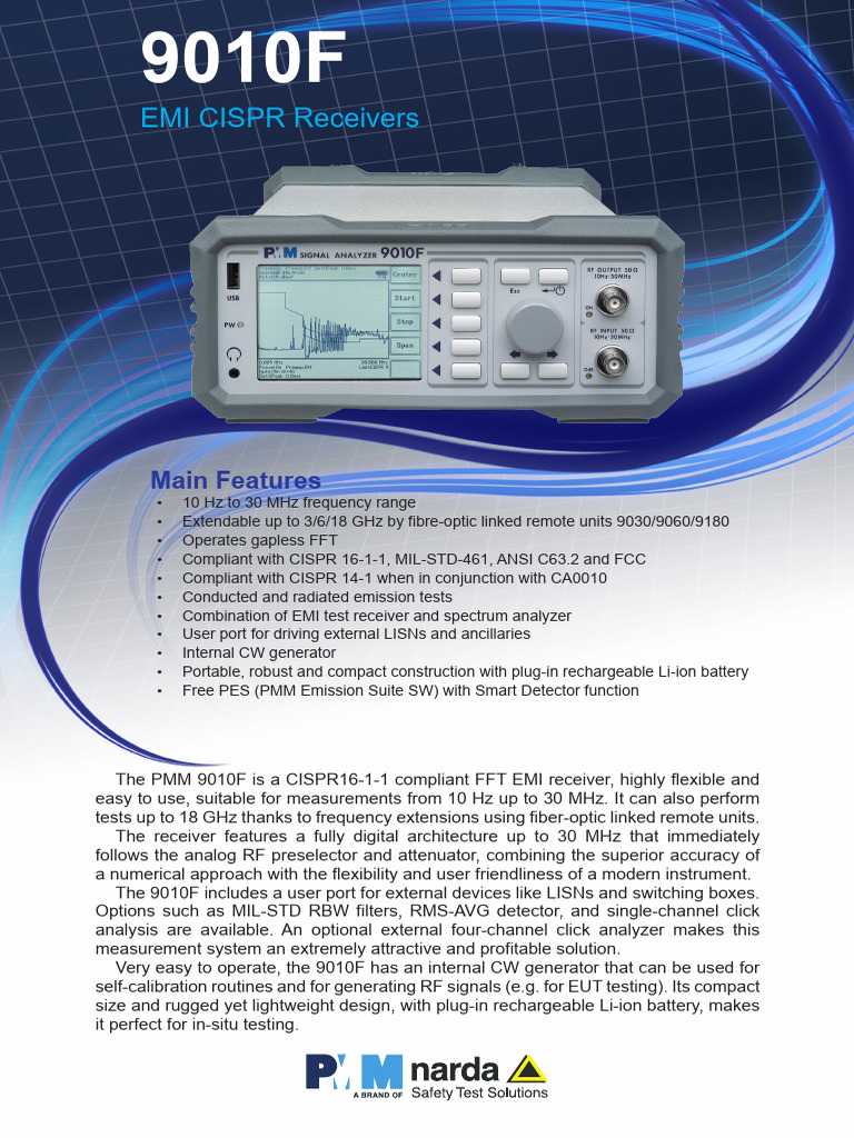 9010F_EMI_Receiver | PDF | Electromagnetic Interference | Electricity