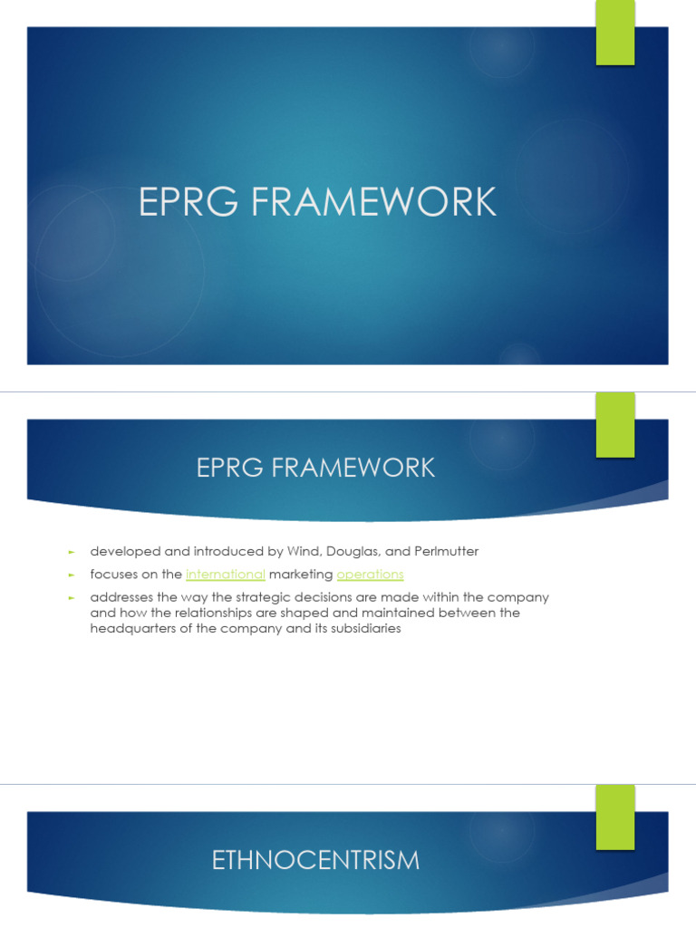EPRG Framework | PDF | Globalization | Marketing