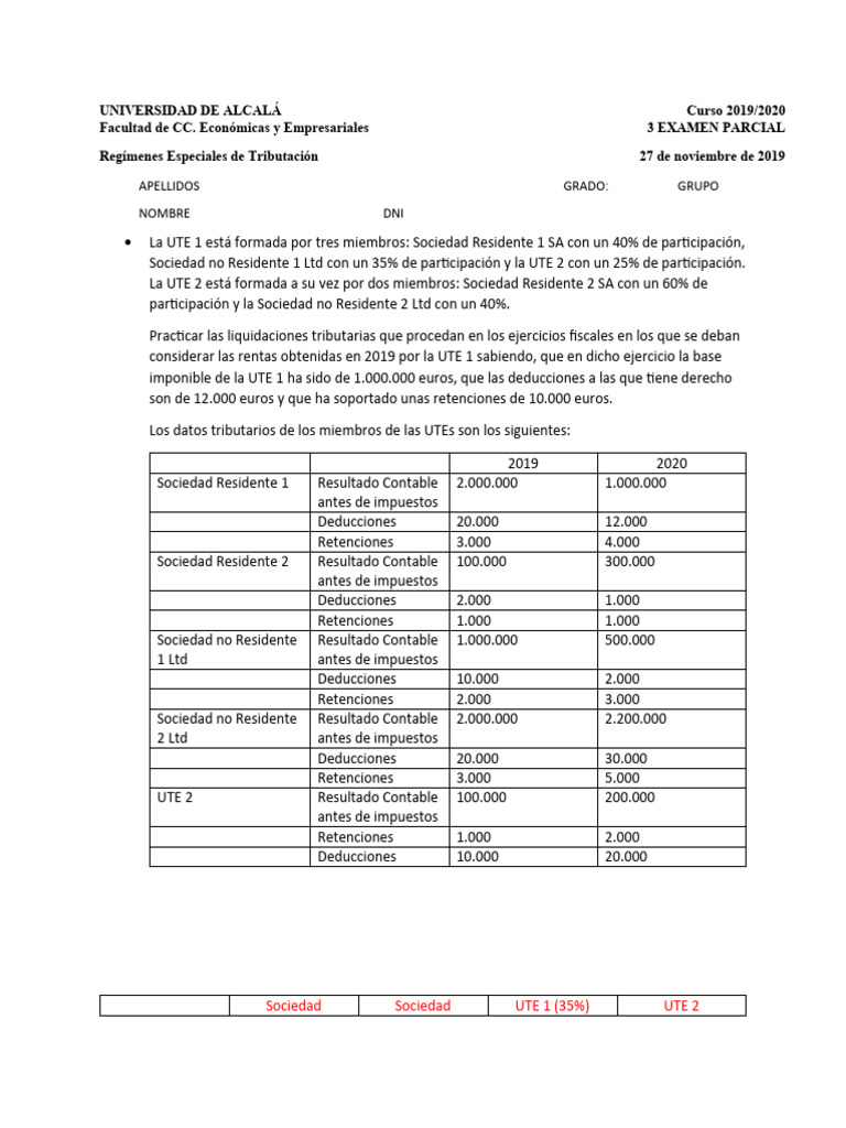 examen UTE AIE y TFI solución | PDF