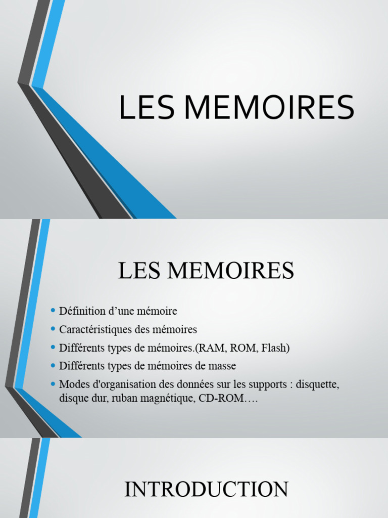 Types et Caractéristiques des Mémoires | PDF | Mémoire (informatique ...