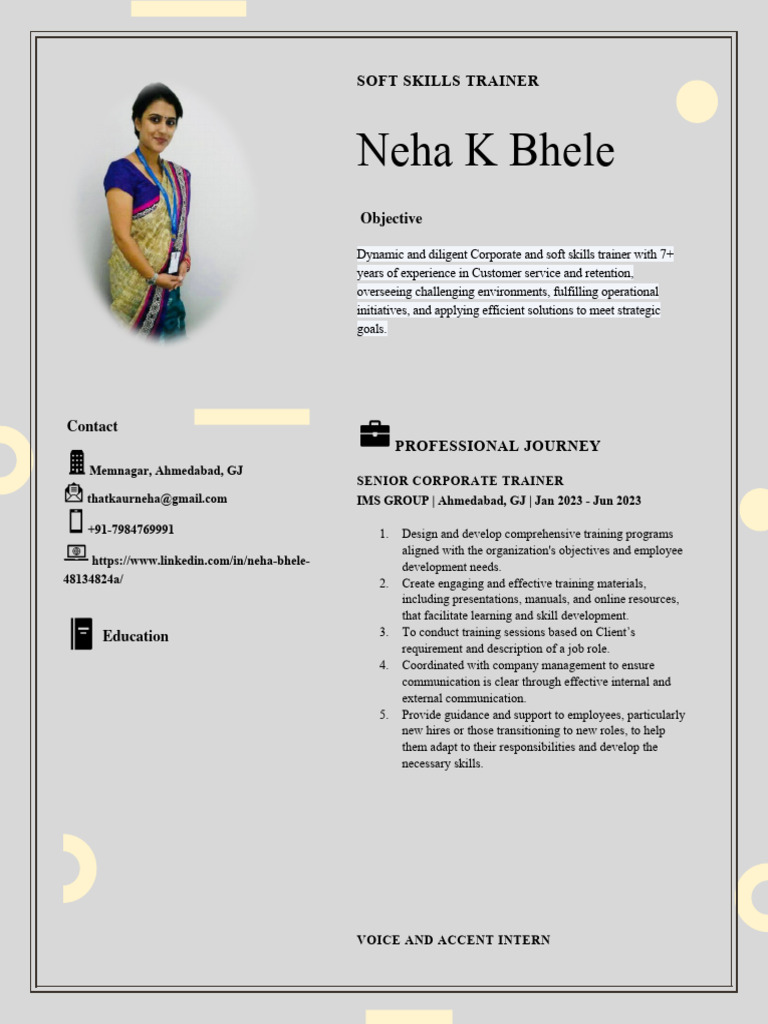 Resume - Neha | PDF | Employment | Employee Retention