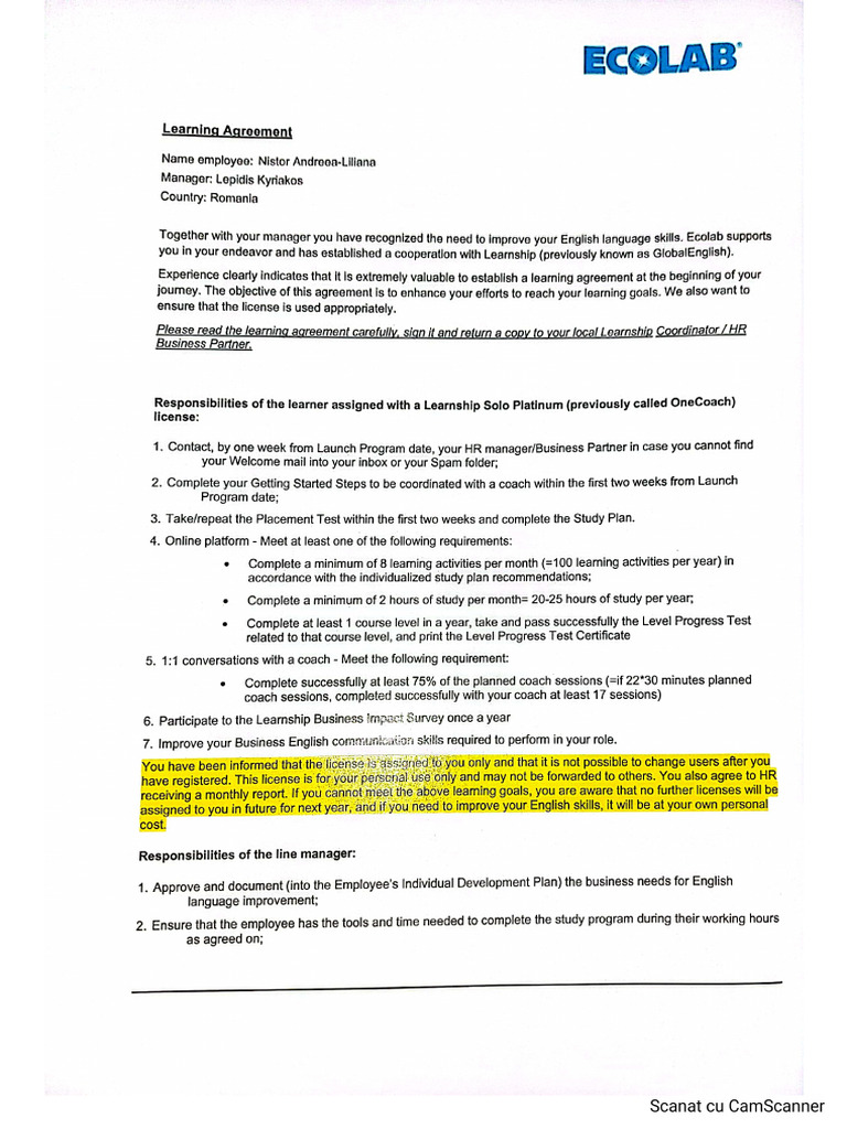 Learnship Learning Agreement | PDF