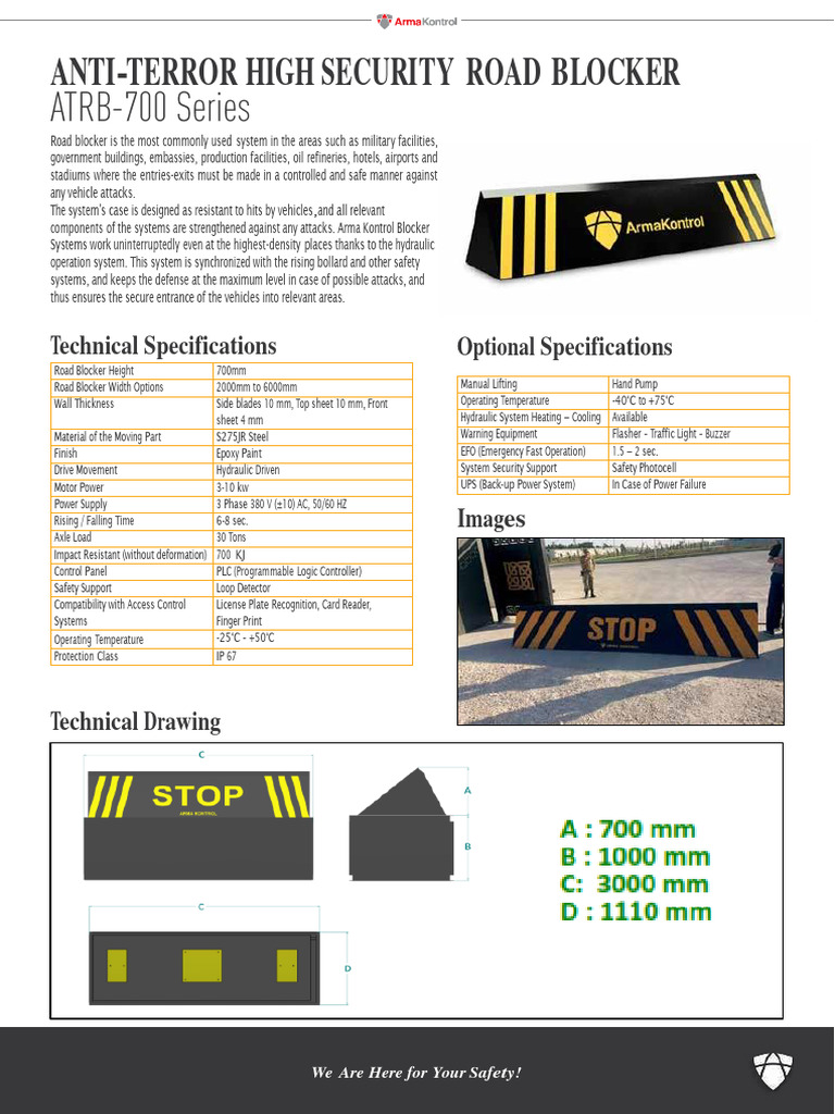 PAS68 Anti-Terror Road Blocker | PDF | Truck | Road