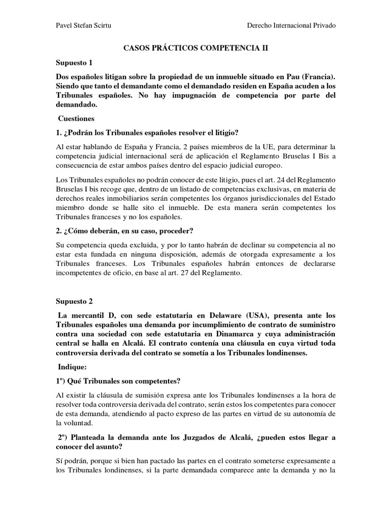 Práctica III Pavel Stefan Scirtu 3A G2 | PDF | Demanda judicial ...