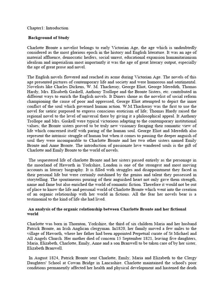 Chapter 1 | PDF | Charlotte Brontë | Emily Brontë