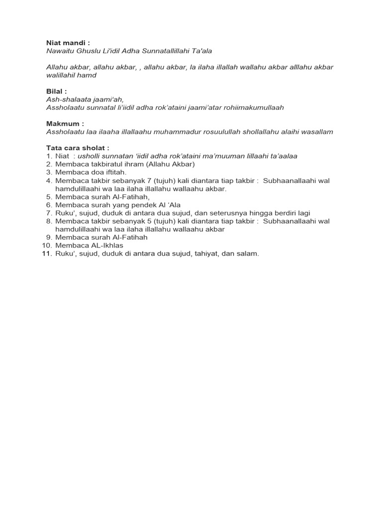 Bacaan Idul Adha Pdf Abrahamic Religions Semitic Words And Phrases