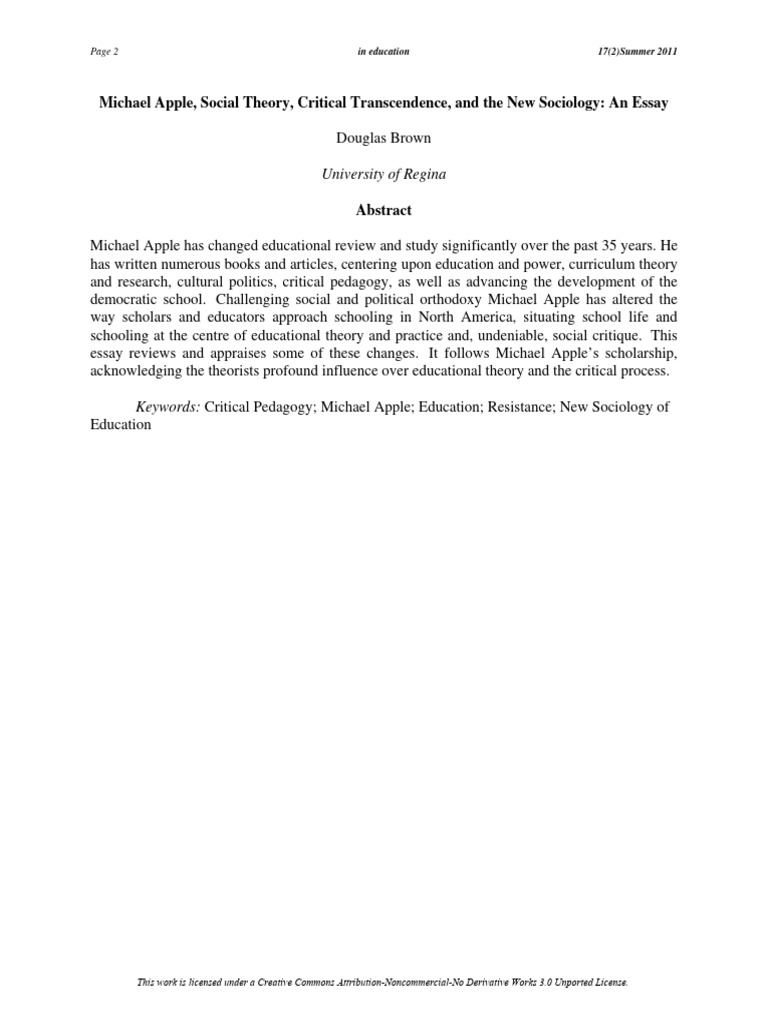 Michael Apple and Critical Education Theory | PDF | Sociology | Knowledge