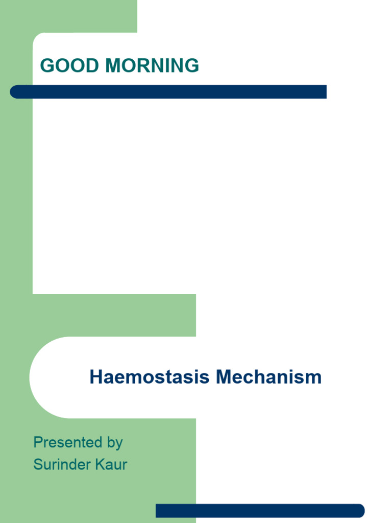 Haemostasis Mechanism | PDF | Platelet | Coagulation