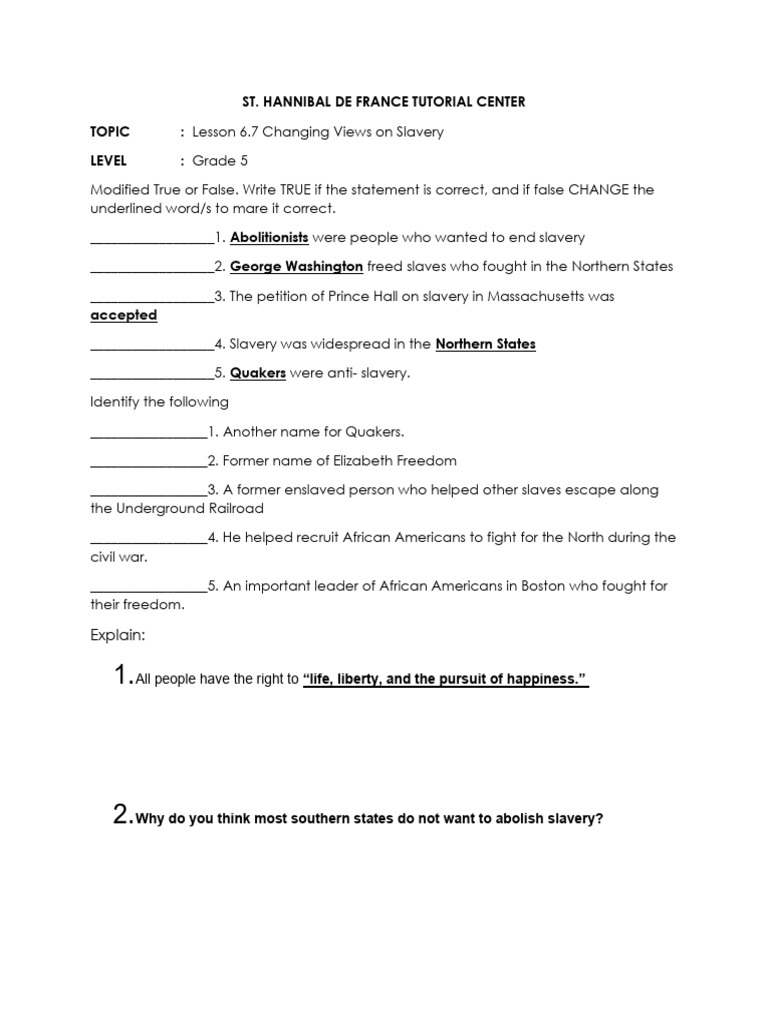 Lesson 6.7 - Activity | PDF