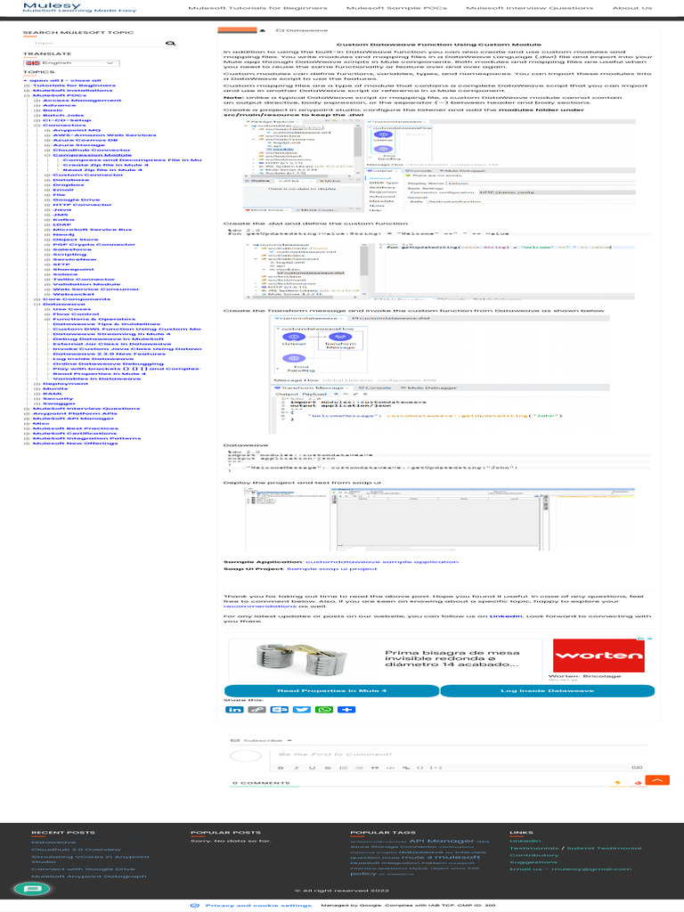 Custom DWL Function Using Custom Module - Mulesy | Download Free PDF ... Custom DWL Function Using Custom Module - Mulesy | Download Free PDF ...