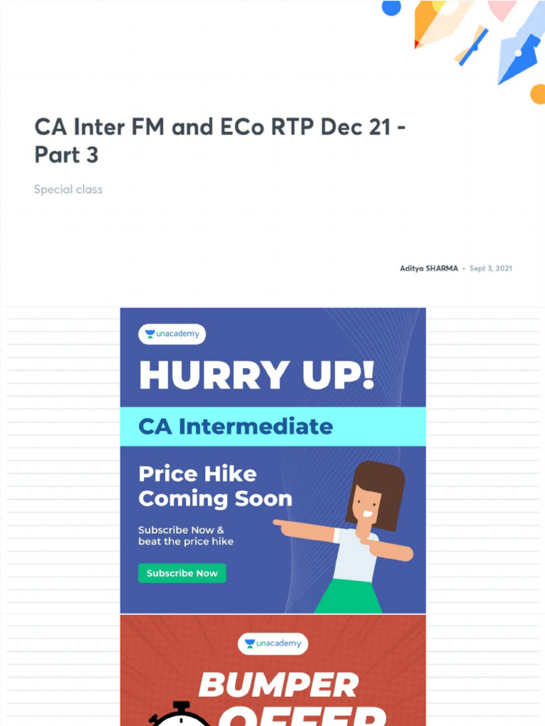 CA Inter FM and ECo RTP Dec 21 Part 3 With Anno | PDF