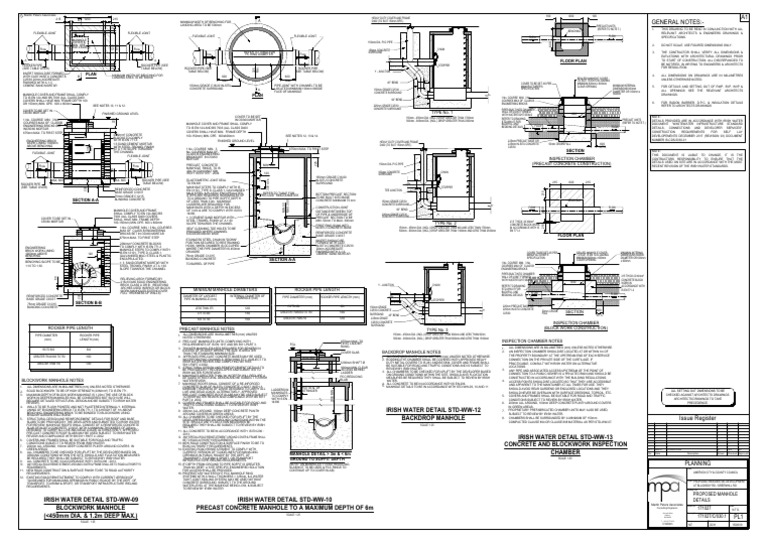 Manhole Details | PDF | Concrete | Pipe (Fluid Conveyance)