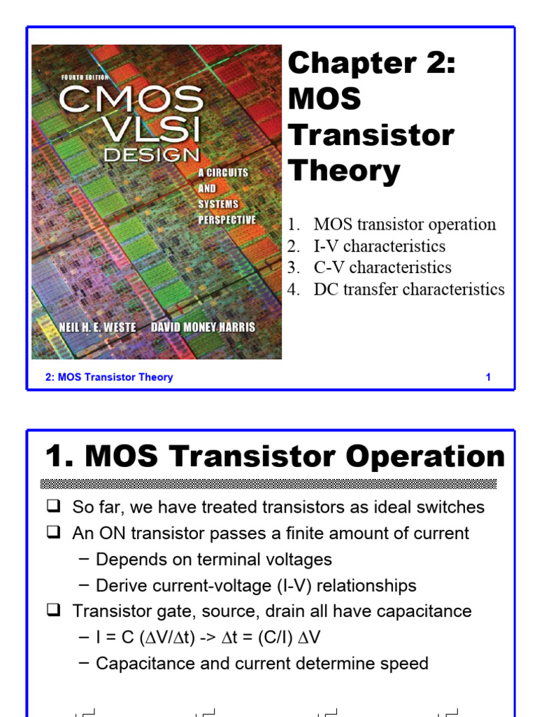 2023 Ch2-MOS Transistors | PDF | Mosfet | Cmos