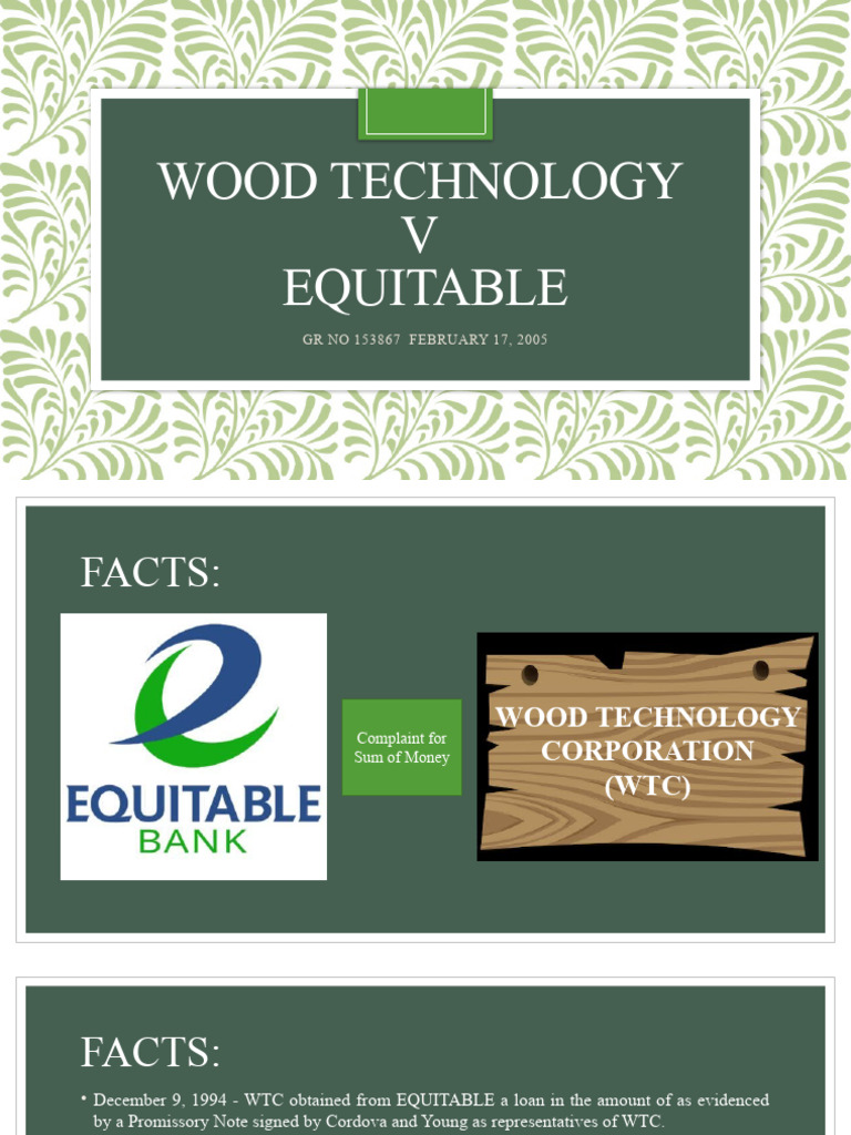 5 - Wood Technology V Equitable | PDF | Summary Judgment | Judgment (Law)