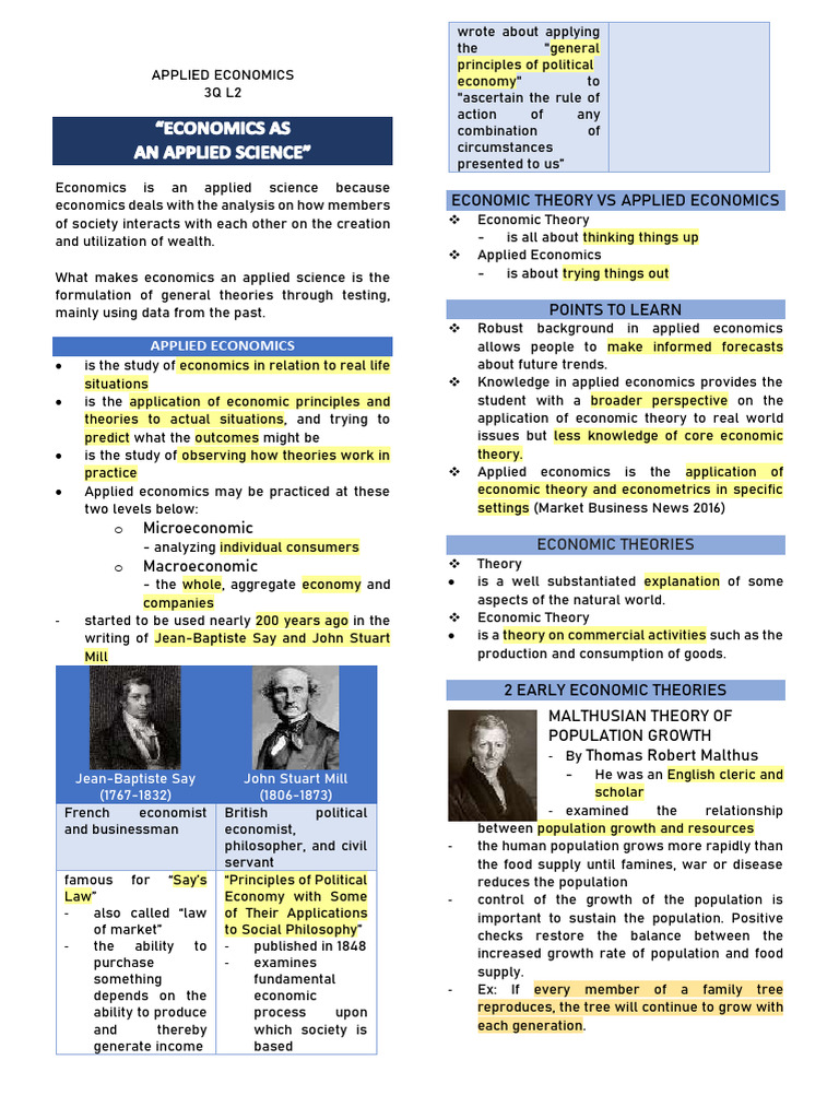 3Q L2 Economics As An Applied Science | Download Free PDF | Economics ...