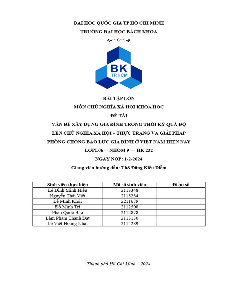 BTL CNXHKH Nhóm 9 | PDF