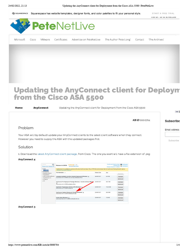 Update AnyConnect on Cisco ASA 5500 | PDF | Transport Layer Security ...