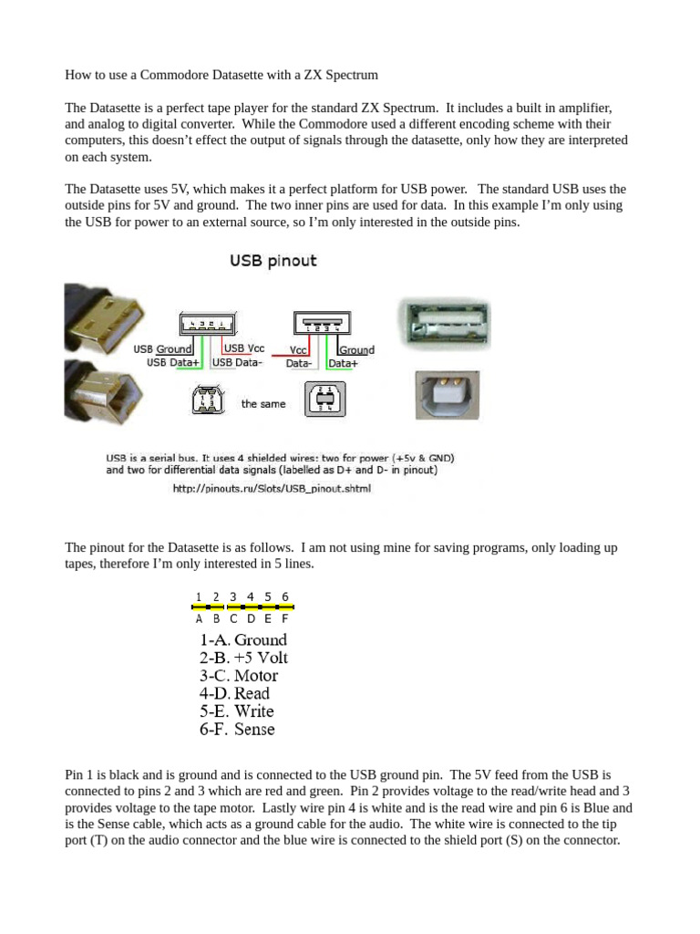 Commodore Datasette For Speccy | PDF