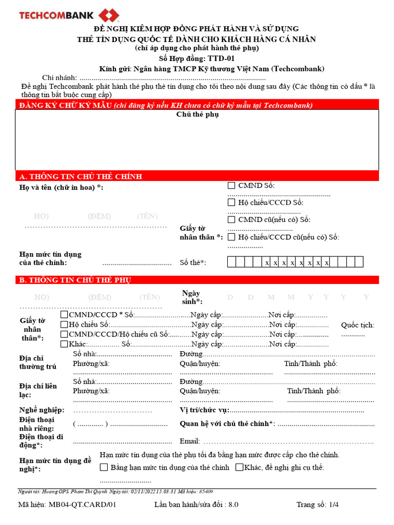 MB 04 de Nghi Phat Hanh The Tin Dung Quoc Te Chi Ap Dung Cho Chu The Phu 08112022 4739774a9f | PDF