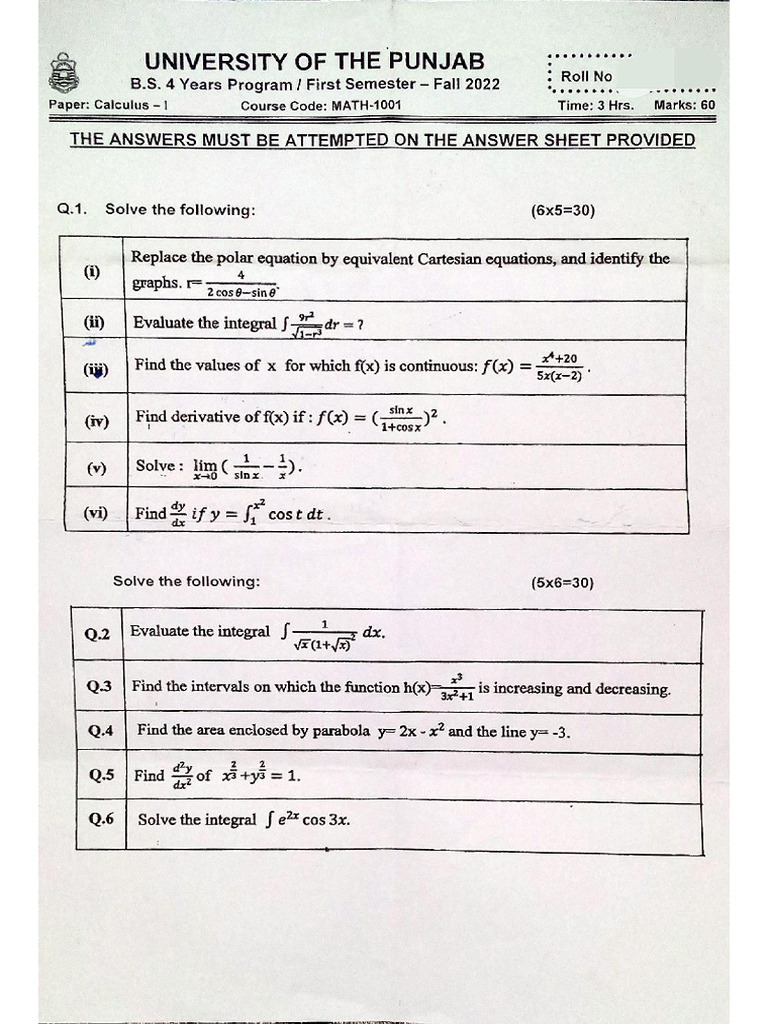 Calculus 1 (2022) | PDF