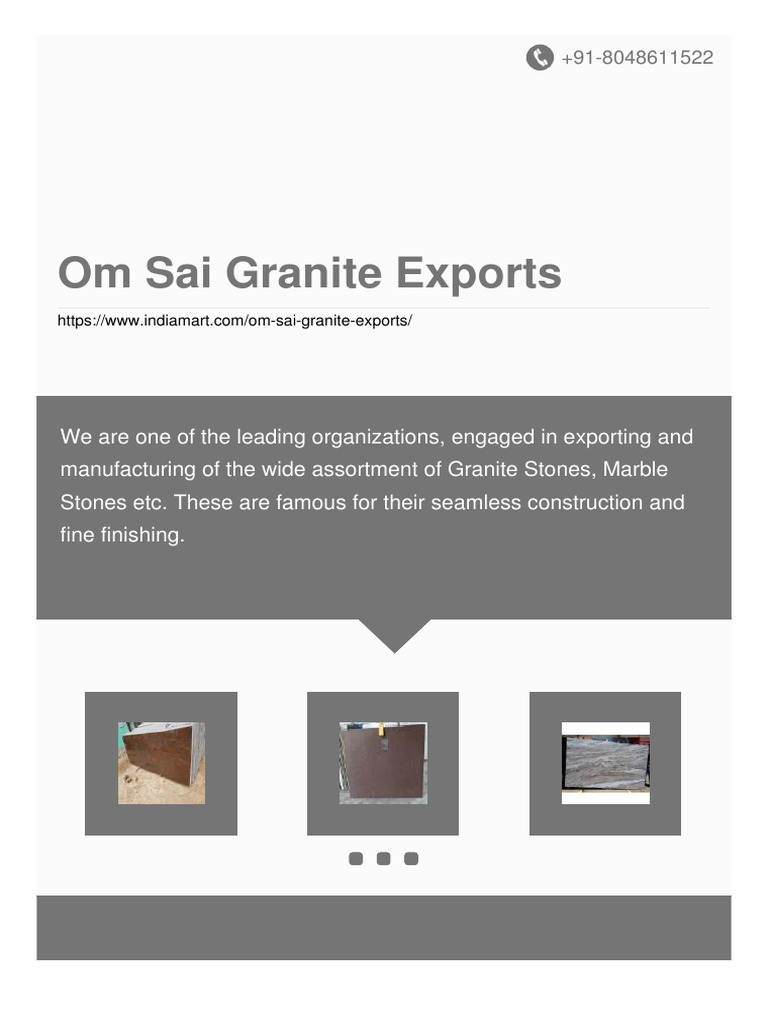 Om Sai Granite Exports | PDF