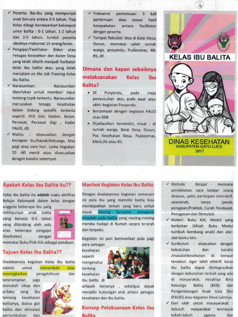 Leafleat Kelas Ibu Balita | PDF
