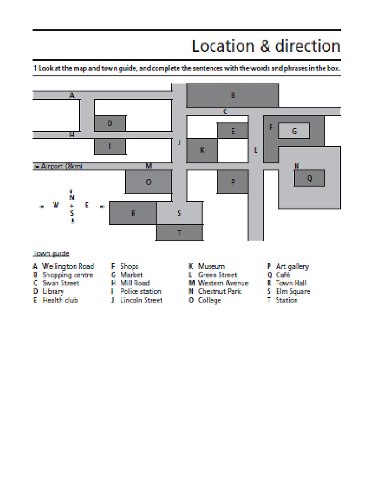 Map Vocabulary | PDF