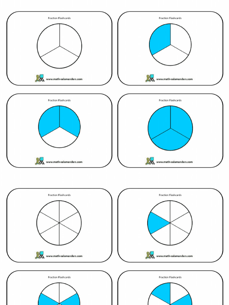 Fractions Thirds Sixths Circles | PDF