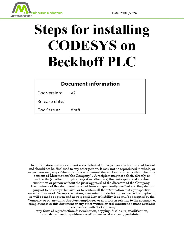 Steps For Installing CODESYS On Beckhoff PLC | Download Free PDF | Programmable Logic Controller ...
