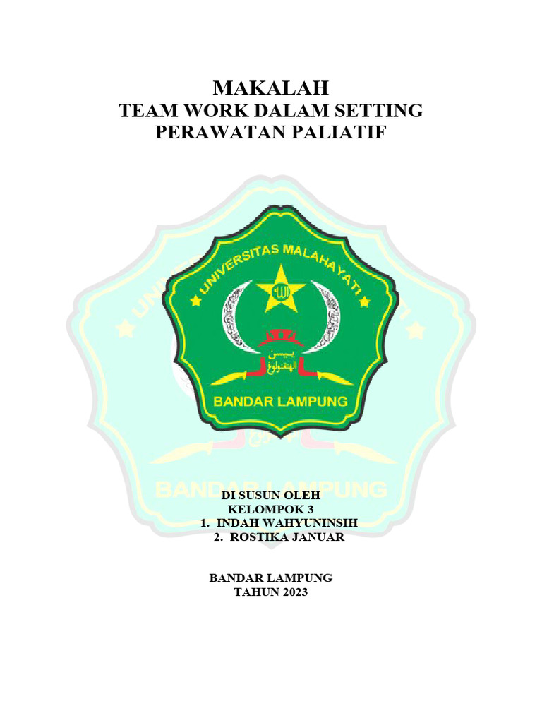Teamwork dalam Perawatan Paliatif | PDF | Pengembangan Diri