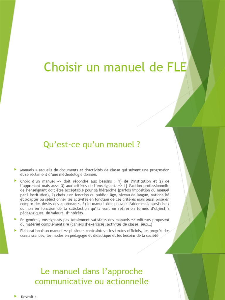 Choisir_un_manuel_de_fle_2023 | PDF | Pédagogie | Communication humaine