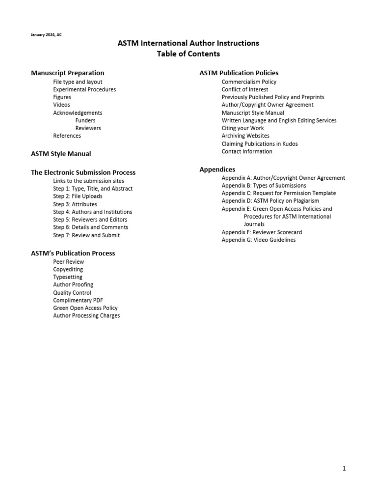 ASTM Instructions For Authors 2024 | PDF | Plagiarism | Copy Editing